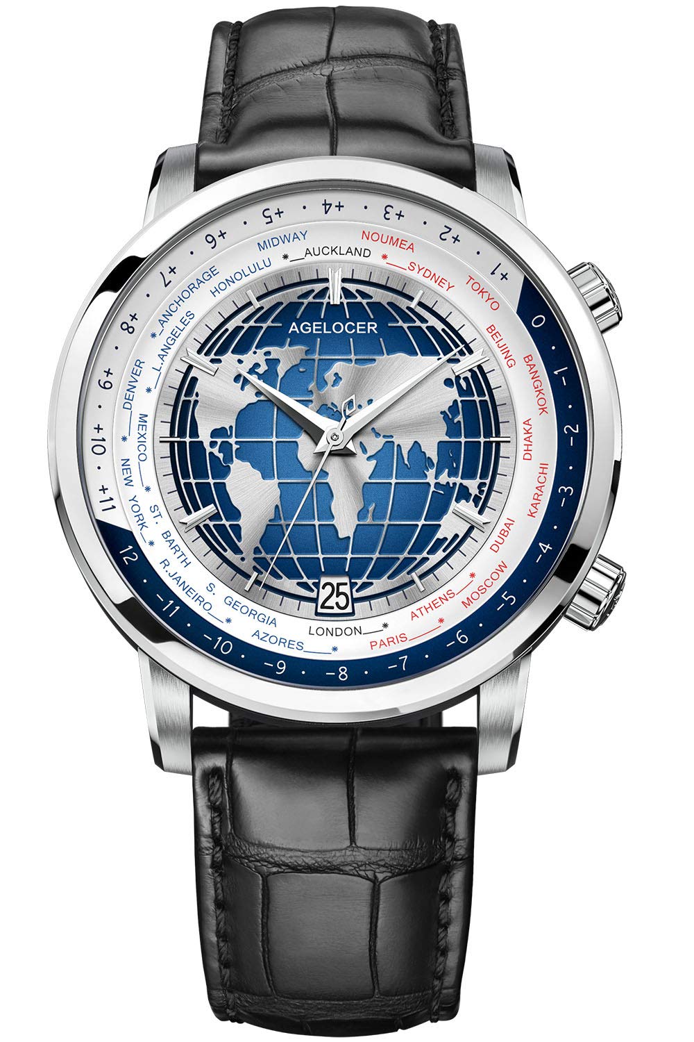 Buy Agelocer Men s Watch Luxury Brand Blue Automatic Watches World Time Buy Agelocer Men s Watch Luxury Brand Blue Automatic Watches World Time