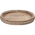Amazon.com: SOFE 16" Natural Hand Crafted Beaded Wooden Tray, Farmhouse ...