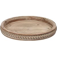 Amazon.com: SOFE 16" Natural Hand Crafted Beaded Wooden Tray, Farmhouse ...