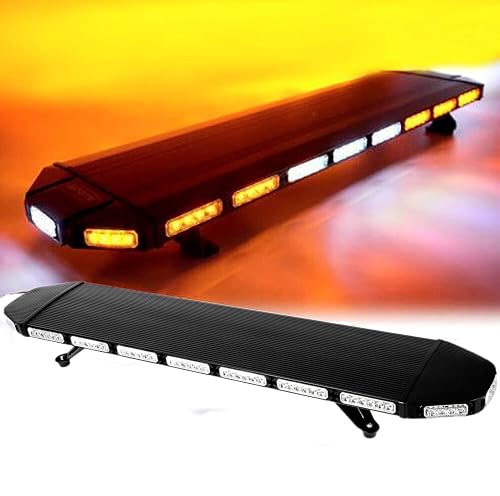 ZAWAYINE Safety Flashing 108 LED Amber White Emergency Light Bar - 47 ...