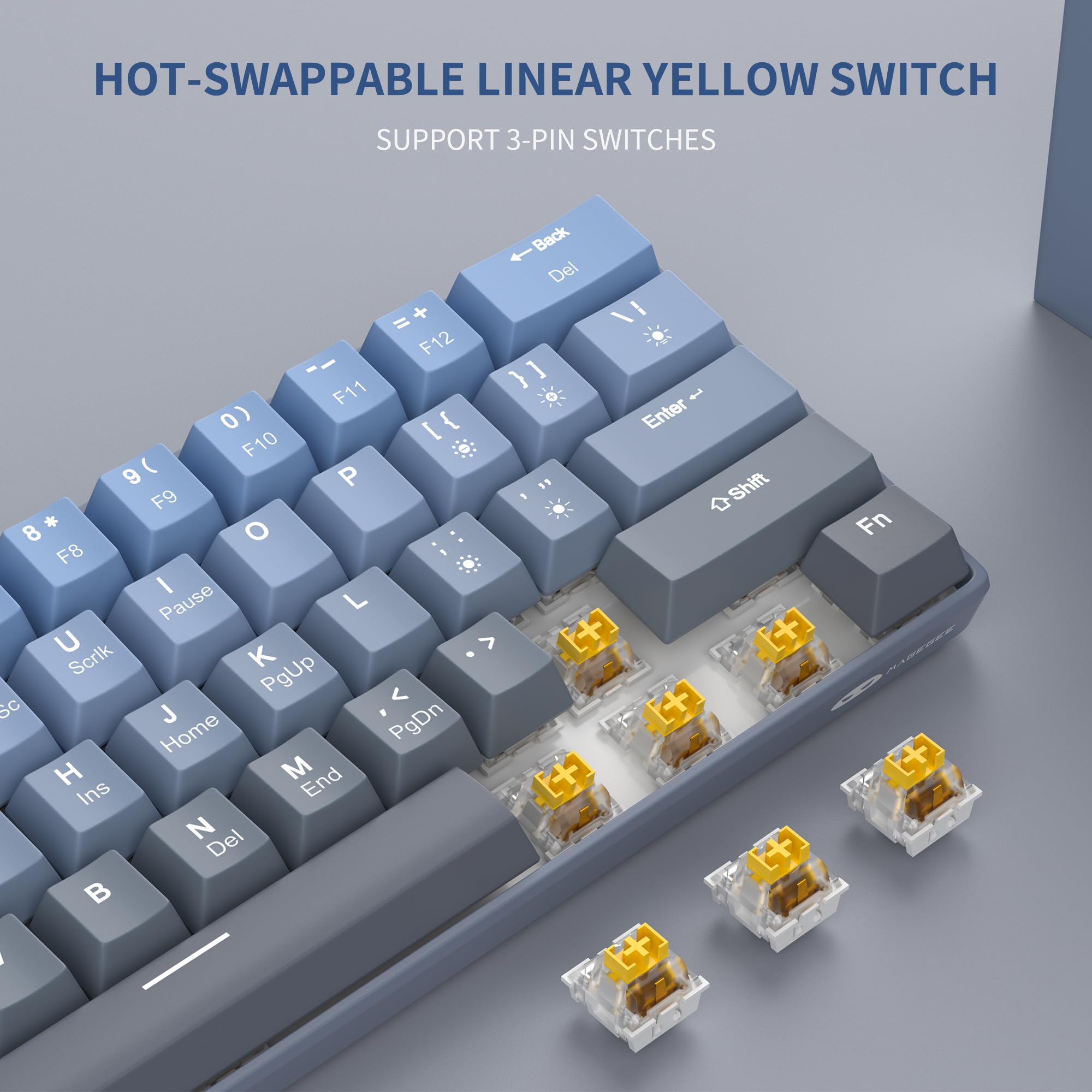 Mua MageGee 60% Mechanical Gaming Keyboard, STAR 61 Compact Blue LED ...