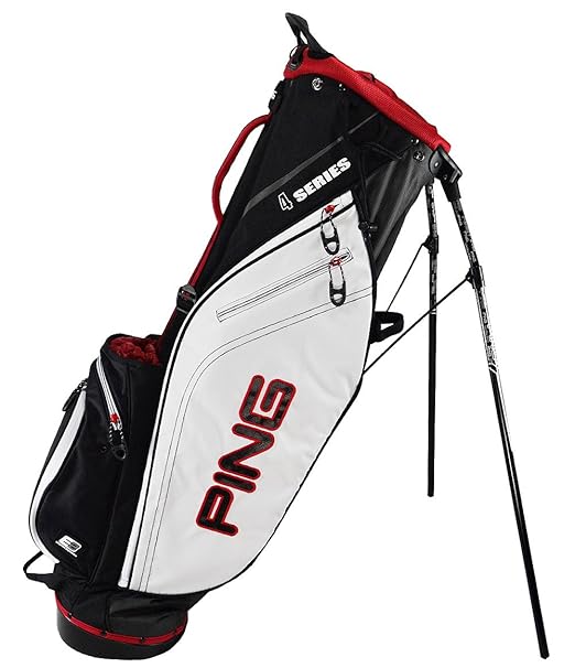 Ping 4 Series Stand Bag Black-White-Red (NEW): Amazon.co.uk: Sports ...