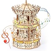 Amazon.com: Tonecheer Wooden Music Box Puzzle for Adults,DIY Rotating ...