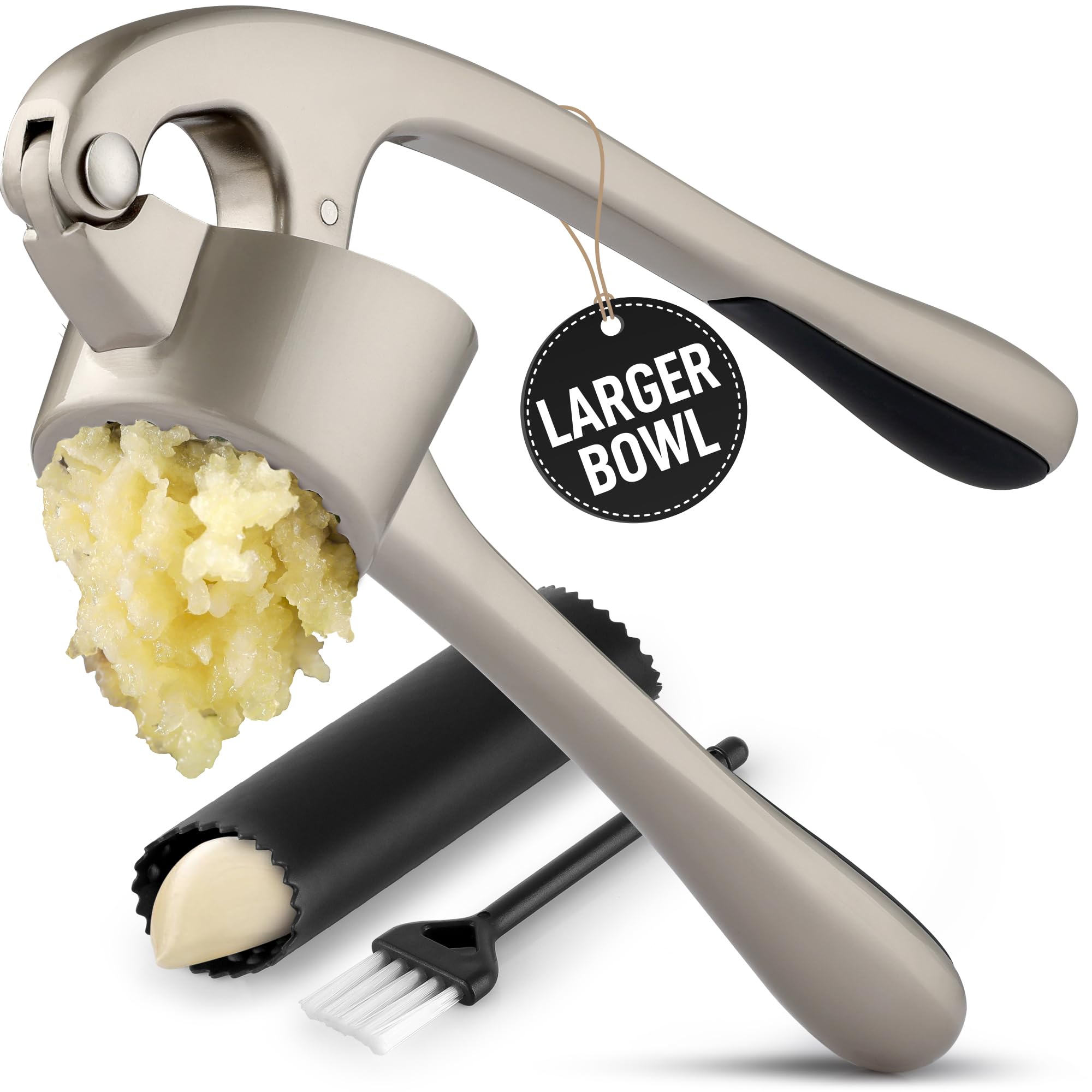 Mua Large Premium Garlic Press Set - Bigger Bowl for Bigger Garlic ...