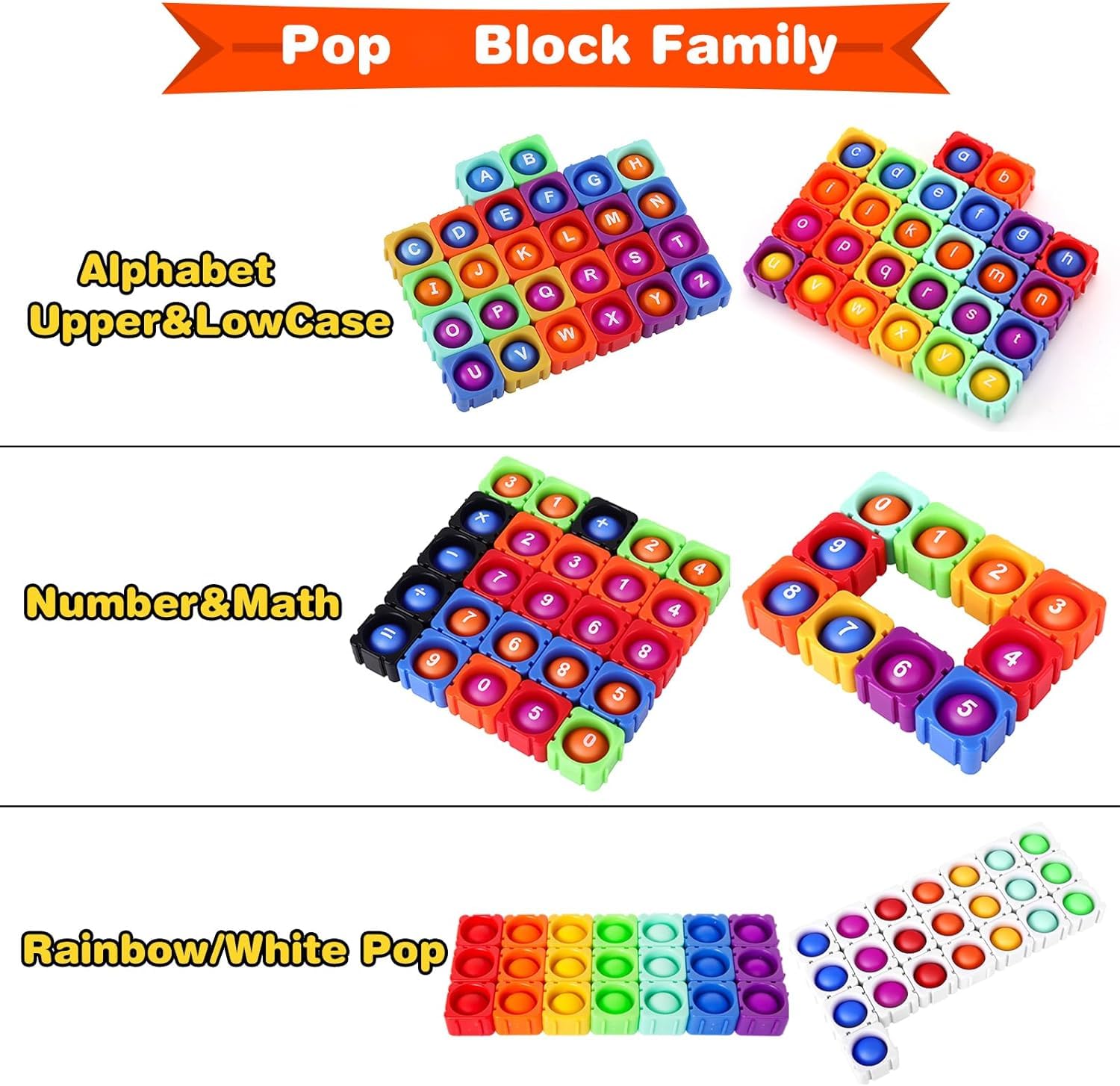 Mua NowFuture Alphabet Pop Fidget-Blocks,Upper&Lowercase Match Game ...