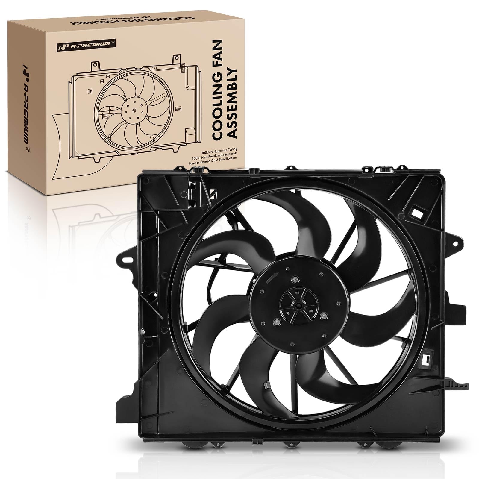 A-Premium Engine Radiator Cooling Fan Assembly with Brushless Motor ...