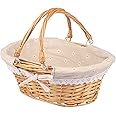 Amazon.com: Large Multipurpose Wicker Basket with Handle, 14.2 x 11 x 6 ...