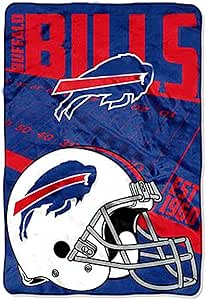 Amazon.com : Buffalo Bills blanket bedding 62x90 XXL NFL Bills throw ...