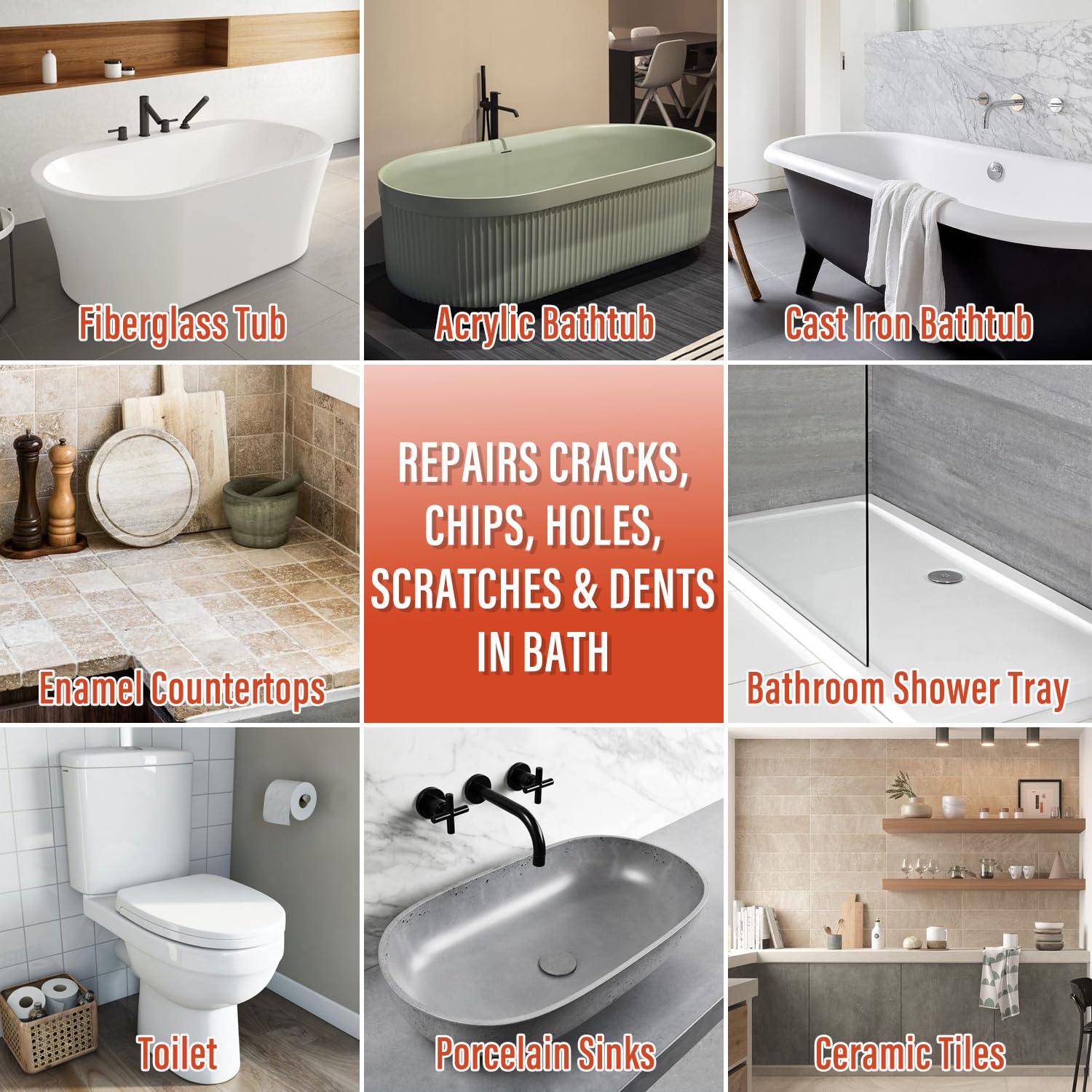 Mua Fiberglass Tub Repair Kit(Color Match), Fiberglass Shower and ...