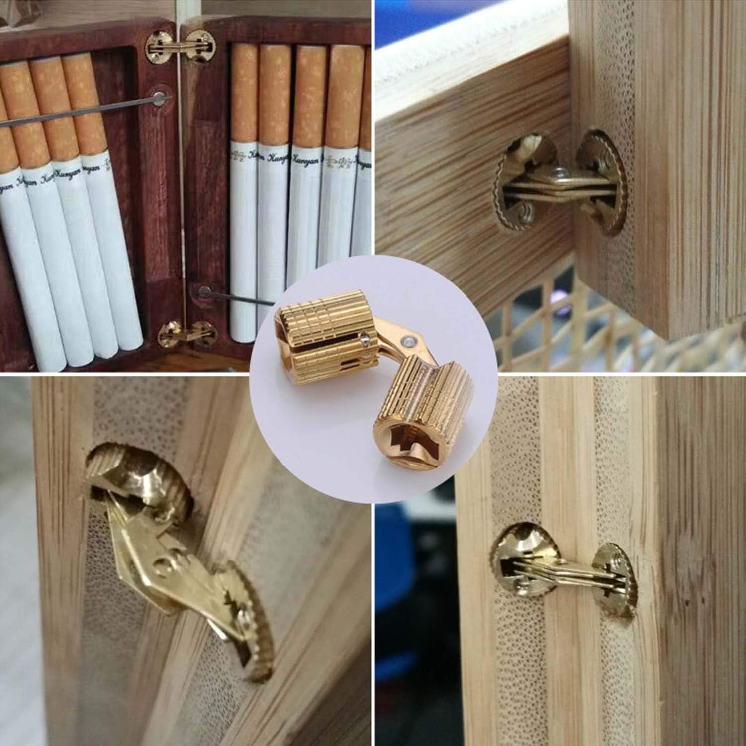 YFaith 2 Pcs Concealed Barrel Hinge, Concealed Hinge 180 Degree ...