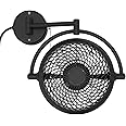 Amazon.com: VIVI- 8 in. Wall Mount Swivel Fan with Folding Arm (Black)