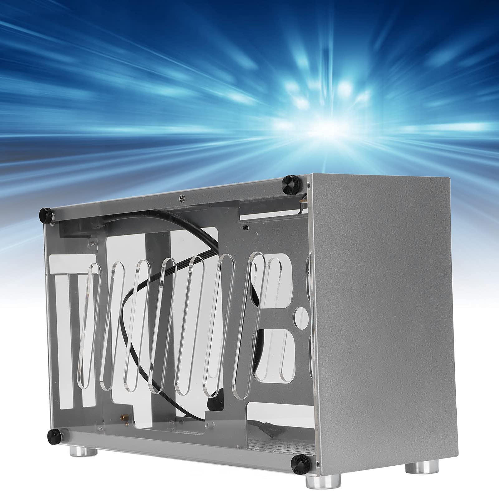 Desktop Computer Chassis Case,K55 Mini-ITX Desktop Chassis Aluminum ...