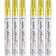 Amazon.com: Yellow Paint Markers Pens - Single color 6 Pack Permanent ...