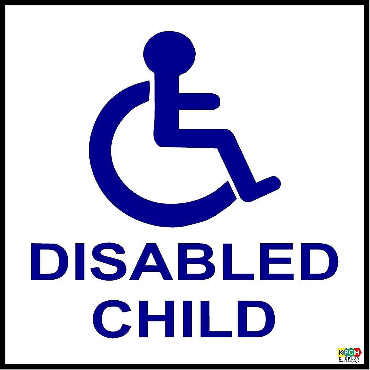 1 x Disabled Child Car Sticker-Disability Wheelchair Logo-External ...