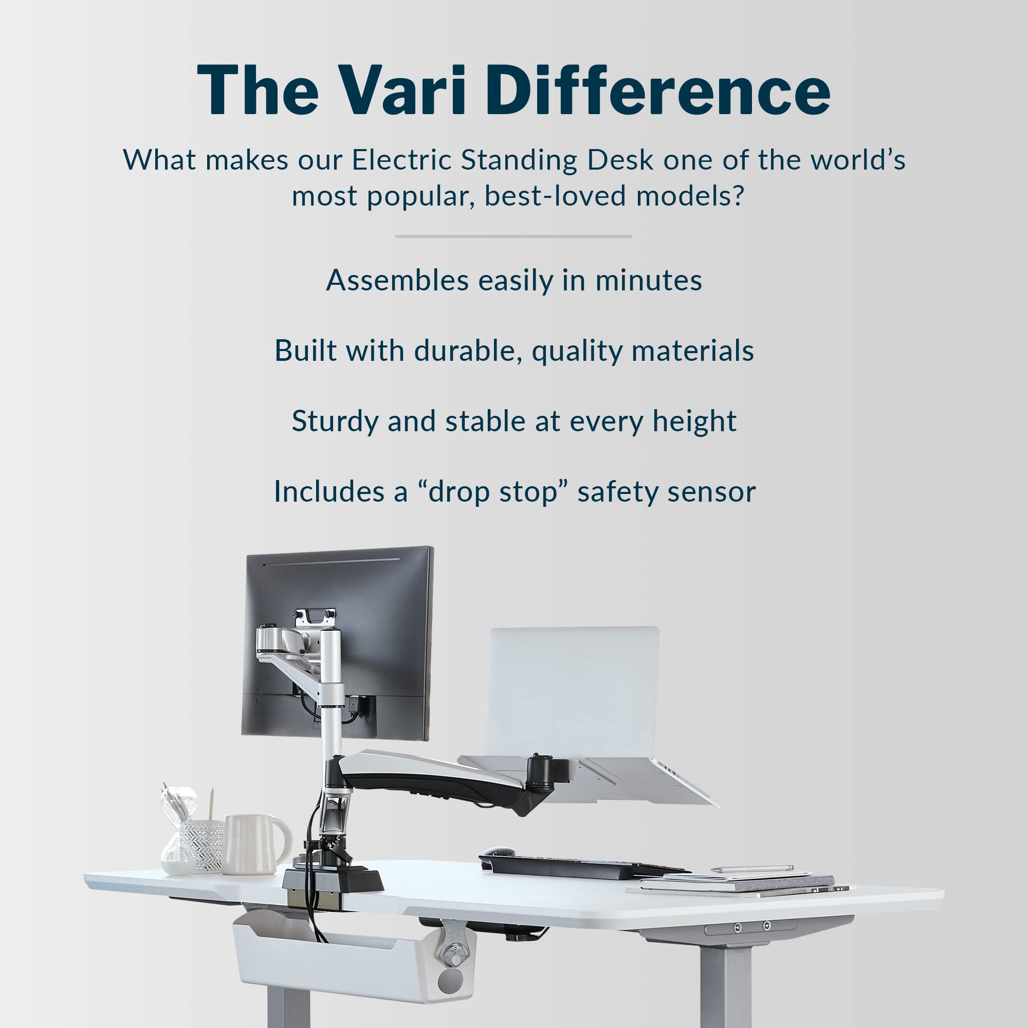 Mua Vari Electric Standing Desk - Varidesk White Height Adjustable ...