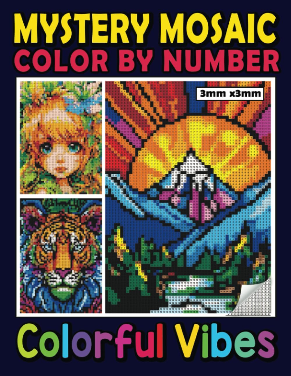 Mua Mystery Mosaics Color By Number Colorful Vibes: Wonderful Color ...