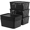 Amazon.com - Begale 6-Pack Plastic Basket Organization, Storage Baskets ...