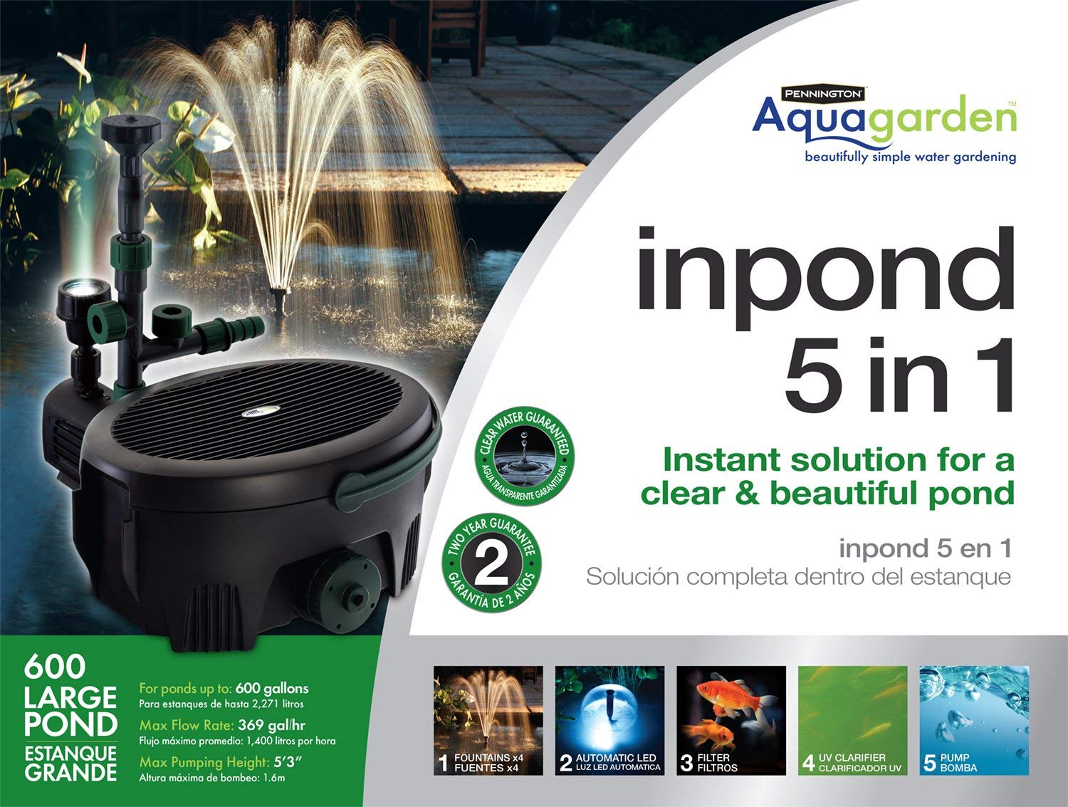 Mua Pennington Aquagarden, Inpond 5 in 1 Pond & Water Pump, Filter, UV ...