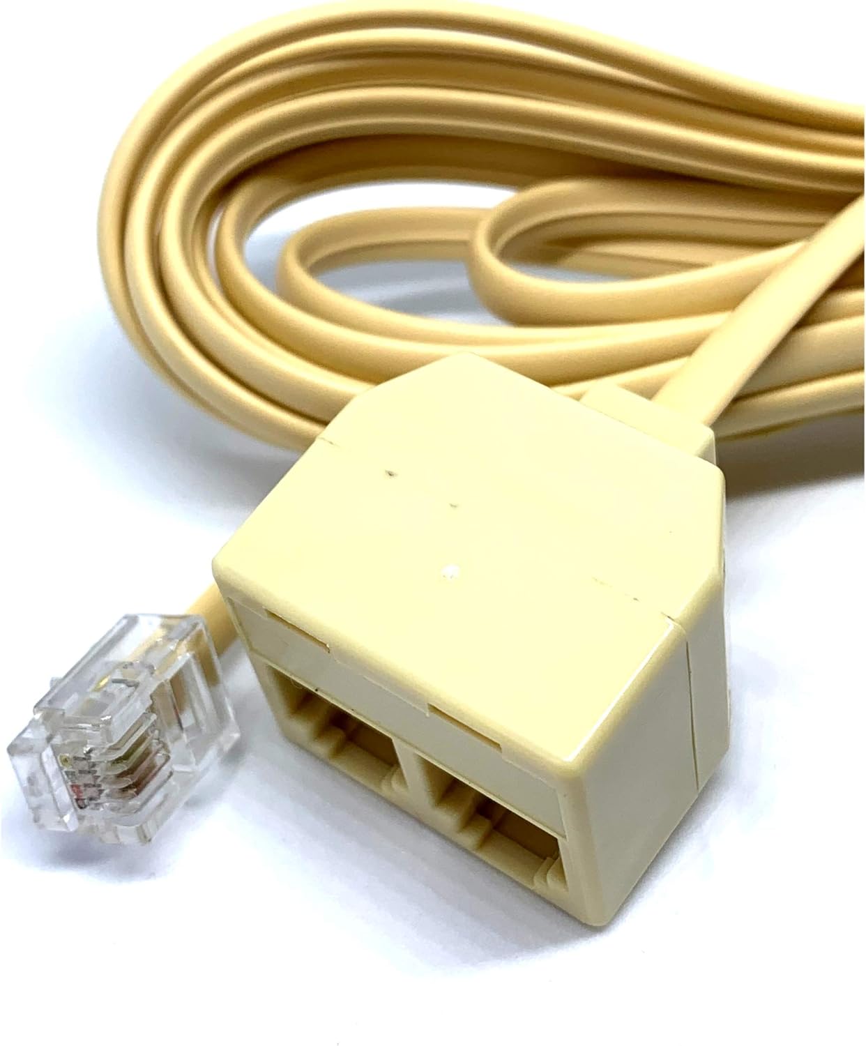 MainCore 2m Long RJ11 Male to 2 x RJ11 Ports Female ADSL Extension ...