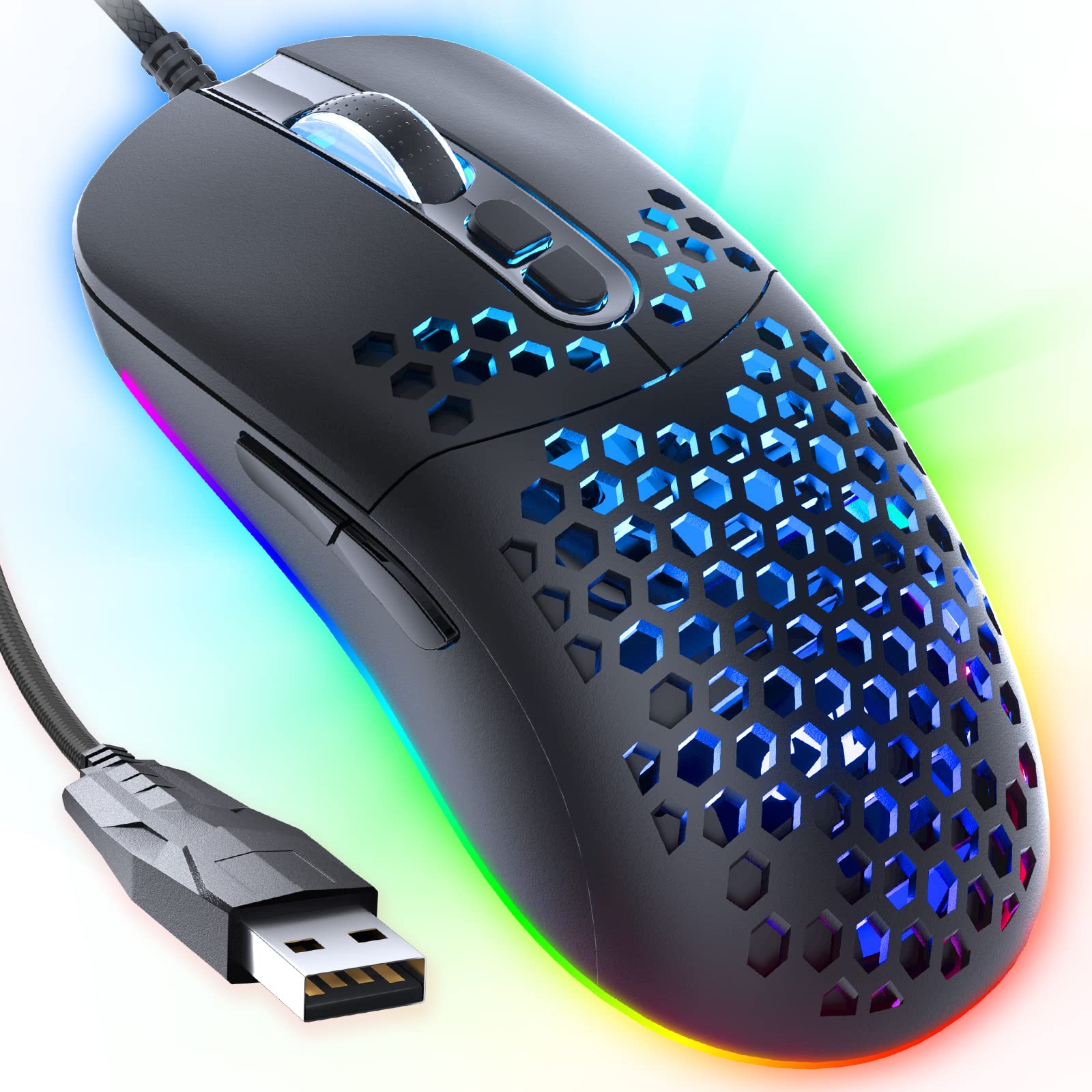Mua CYD C306 RGB Wired Gaming Mouse, USB 3.0 Mouse with Side Buttons ...
