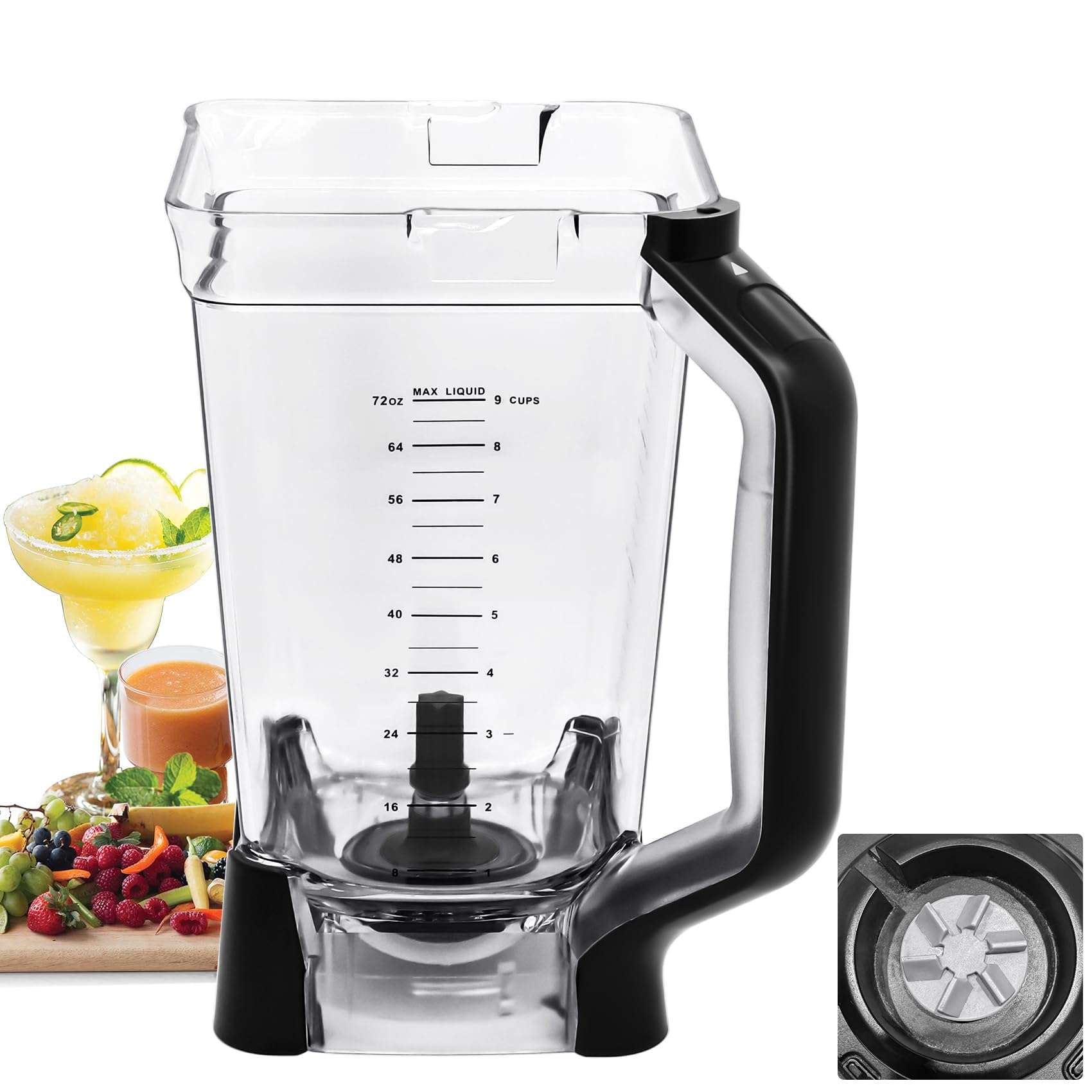 WARDFYT Replacement Pitcher 72 oz XL Compatible with Ninja Blender (New ...