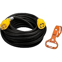GEARit 30-Amp Generator Extension Cord (25 Feet) 4-Prong 120/250-Volt 7500W, NEMA L14-30P/L L14 ...