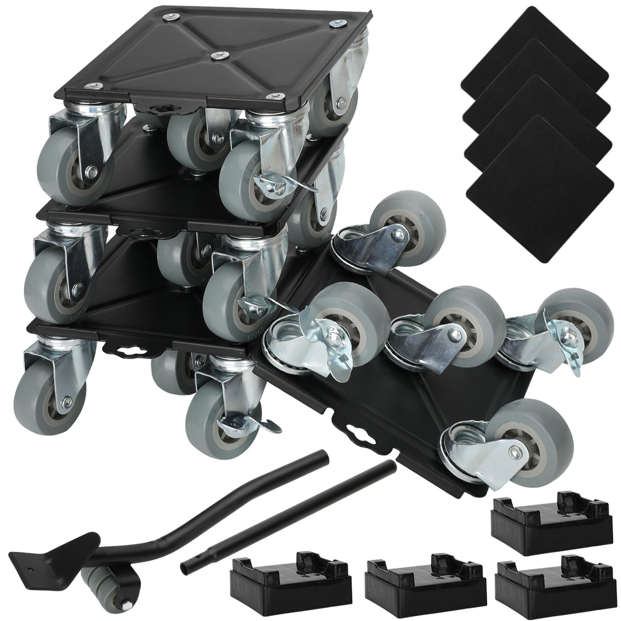 Upgrade 4 Pack Furniture Dolly Movers with 5 Wheels, Furniture Mover ...