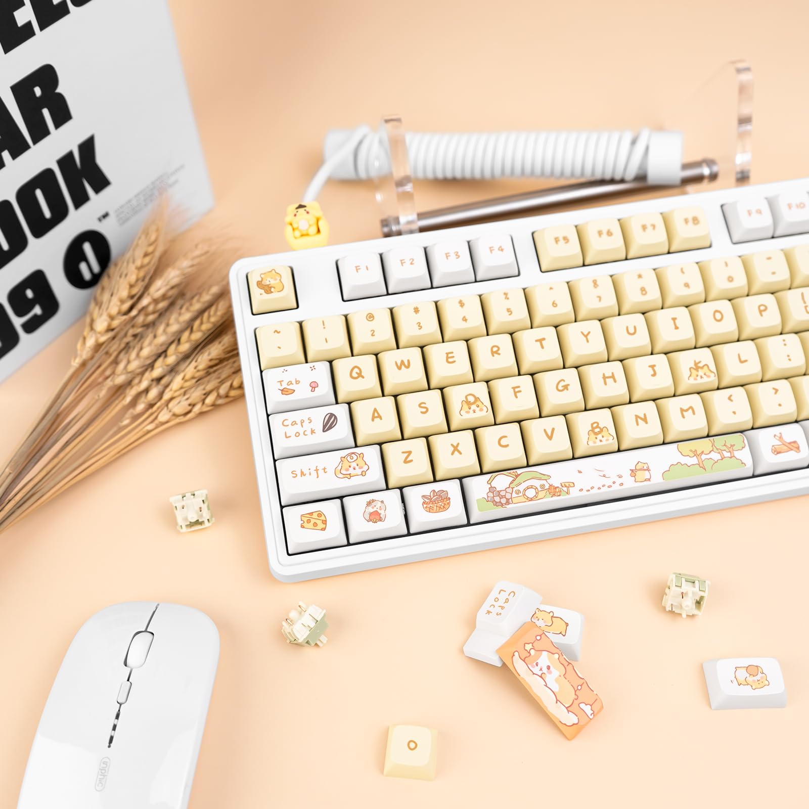 Mua JOLINTAL 131-Key Creamy Yellow PBT Keycaps Set, Dye-Sub XDA Profile ...