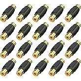 Amazon.com: VCE 6-Pack Gold Plated RCA Female to RCA Female Coupler,Compatible with Phono ...