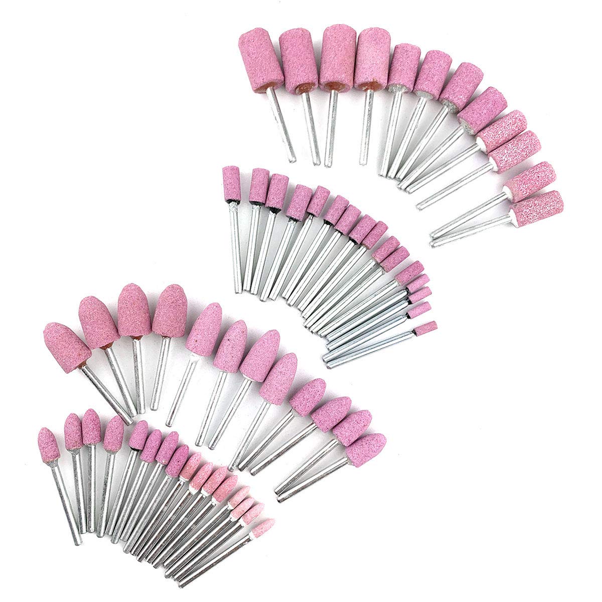 56 Pieces 1/8 Shank Abrasive Mounted Stone Rotary Tool Grinding Wheels ...