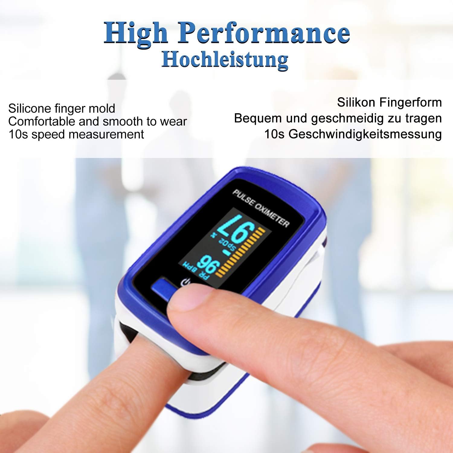 Pulse oximeters, oximeter with Pulse Bar Graph, Oxygen Saturation ...
