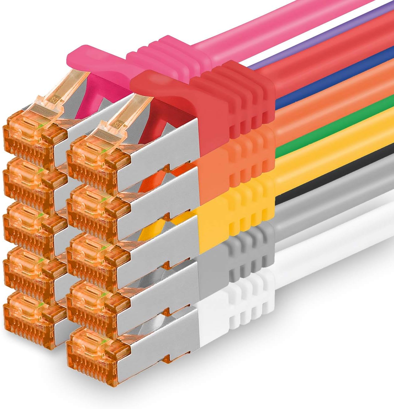 1aTTack Cat.7 ethernet cable 3m – 5 Colors Set 01-5 pieces – Cat7 lan ...