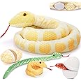 Amazon.com: Tezituor Giant Stuffed Snake Plush, Yellow Snake Stuffed ...