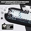 YUNZII C68 Panda Wireless Mechanical Gaming Keyboard, 68 Keys Cute ...