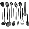 Amazon.com: 304 Stainlss Steel Matte Kitchen Utensils Set, 12 Pcs Long Metal Cooking Utensil ...