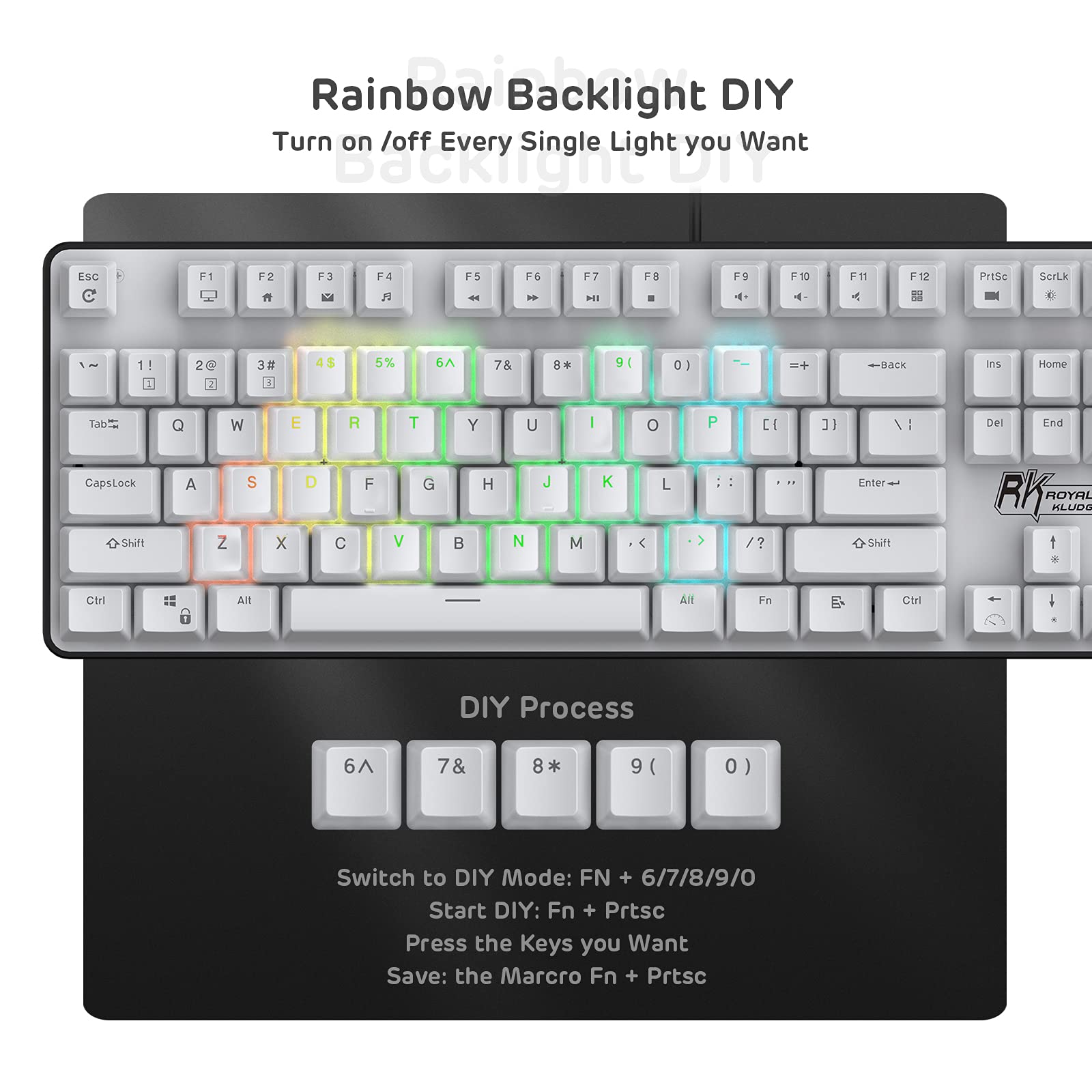 Mua RK920 Full Size Mechanical Keyboard, Rainbow Backlit Gaming ...