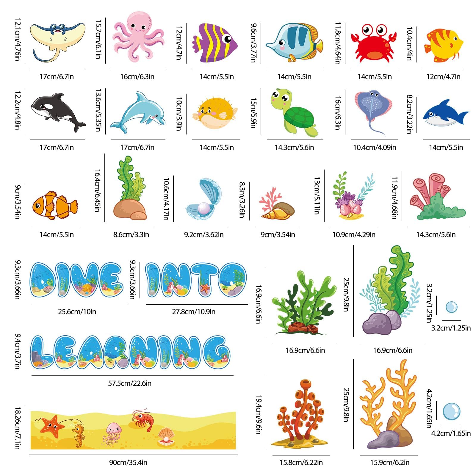 Mua Ocean Fish Bulletin Board Classroom Decorations Under The Sea ...