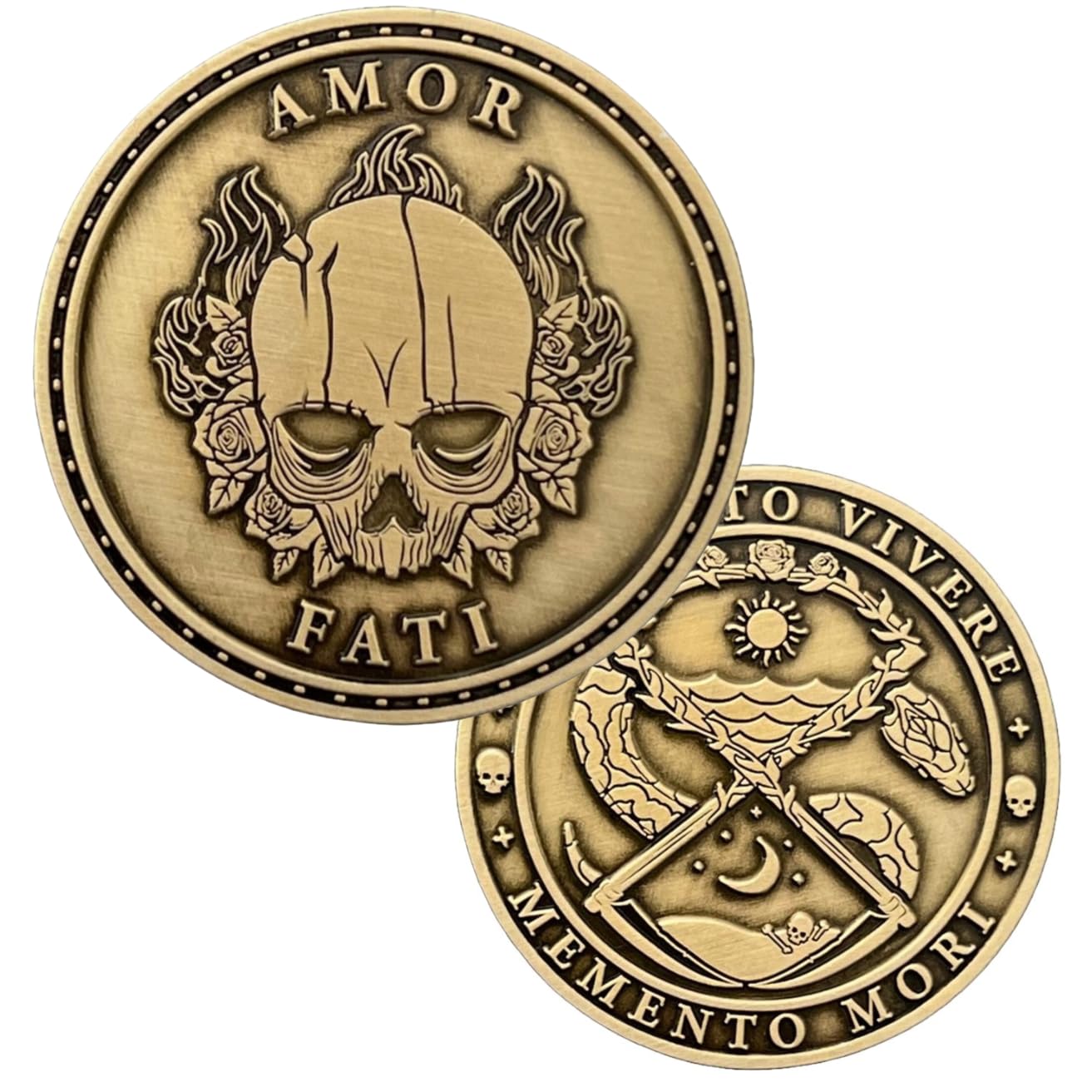 Mua Stoic EDC Challenge Coin 1.75" - Memento Mori Skull and Amor Fati ...