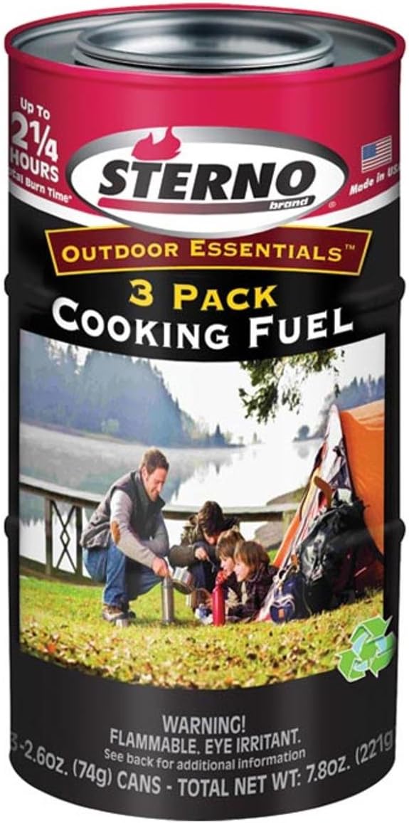 Amazon.com : Sterno Cooking Fuel 5.68 in. H x 2.50 in. W x 2.50 in. L 3 ...