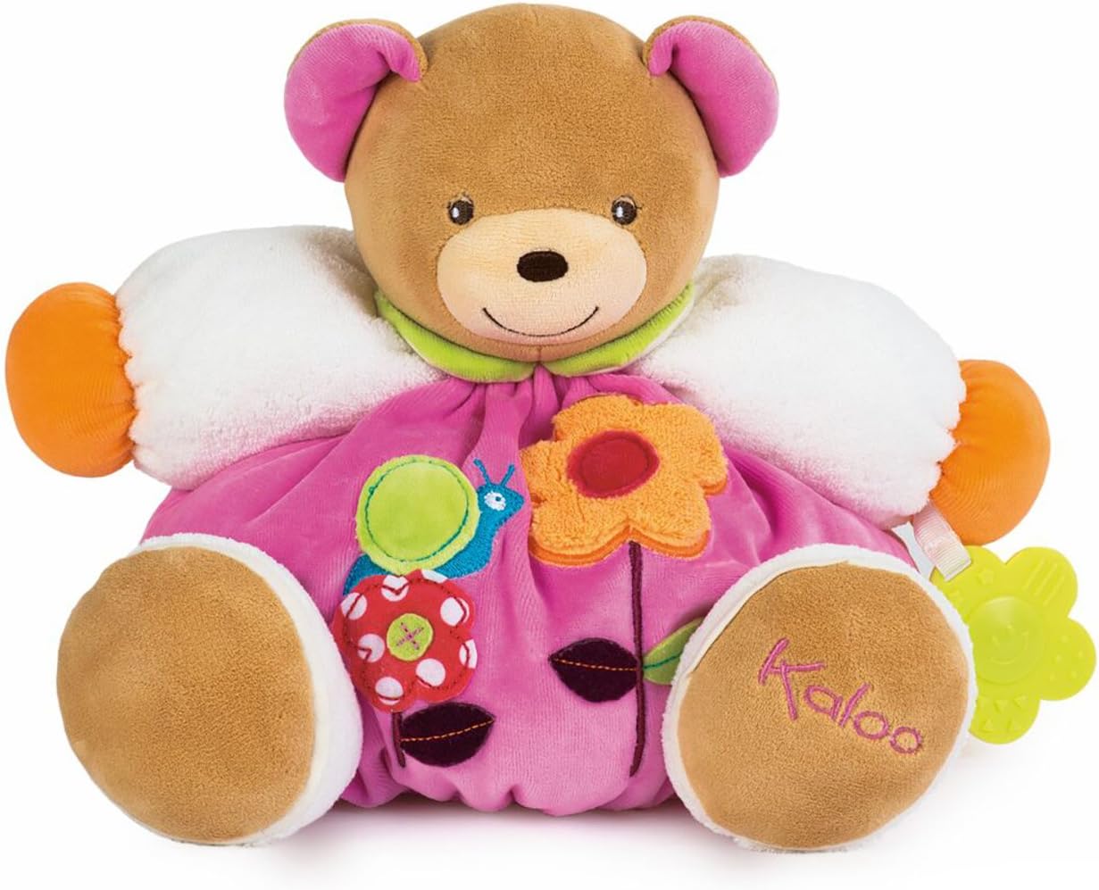 Kaloo Colors Chubby Bear Soft Toy (Large, Flower): Amazon.co.uk: Toys ...
