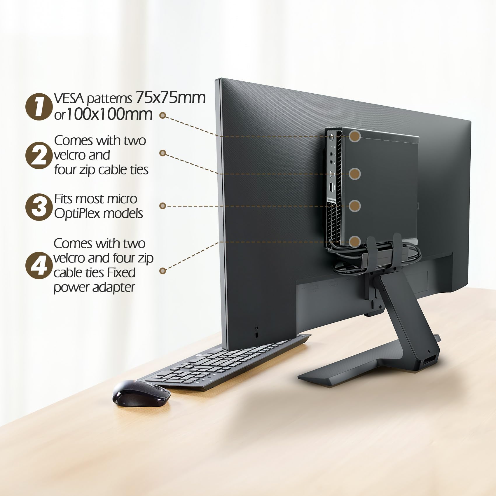 Mua Mini PC Wall Mount Compatible with Dell OptiPlex Micro ,PC Under ...