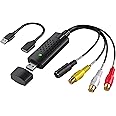 Amazon.com: Video Capture Card, USB Video Capture Device,RCA to USB Audio Video Converter,VHS ...