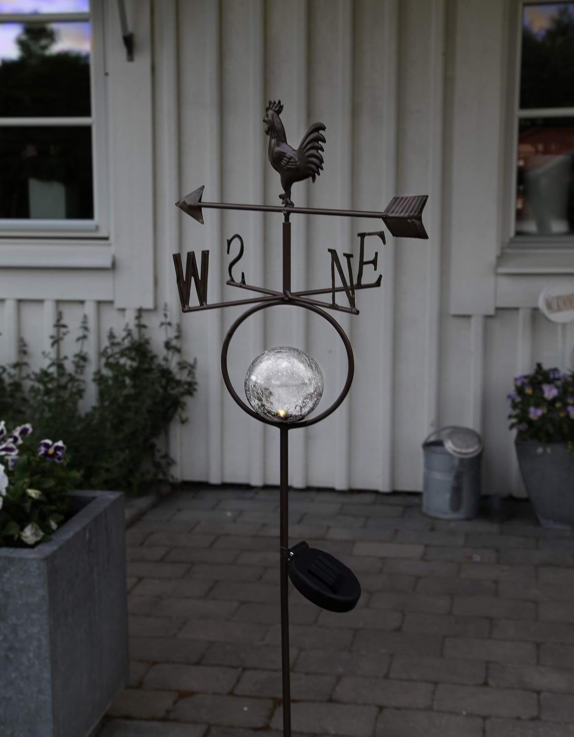 Best Season 477 90 LED Solar Weather Vane Height 125 cm 1 Warm White ...