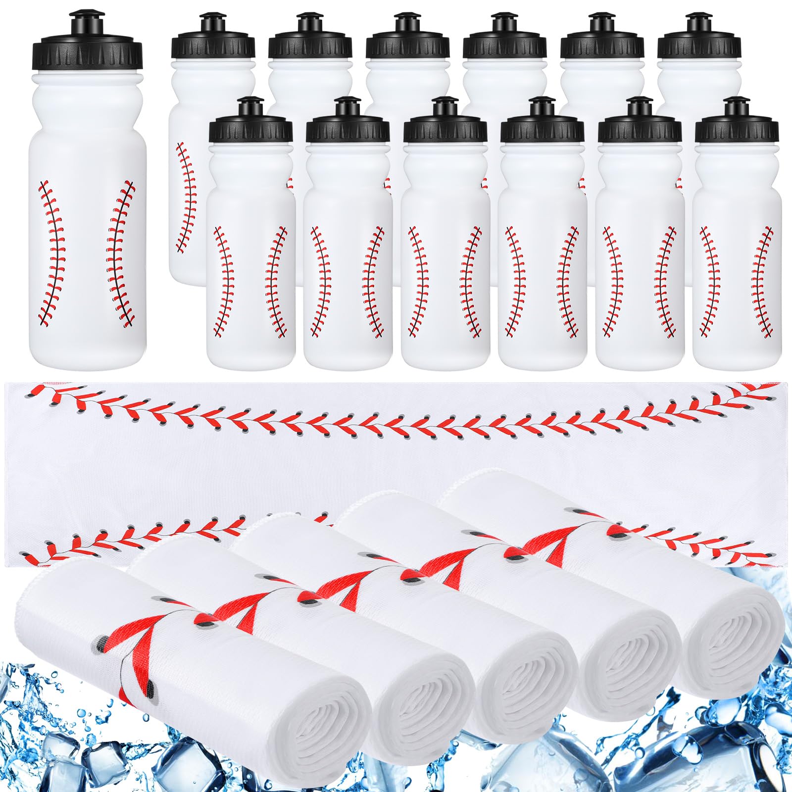 HunnmingRe 24 Pcs Sport Party Favors Include 12 Pcs 20 oz Plastic ...