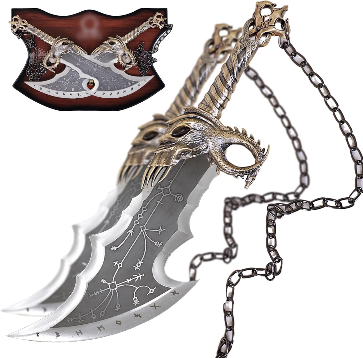Wuton Blades of Chaos Real Full Metal,21inch Stainless Steel,1:1 ...