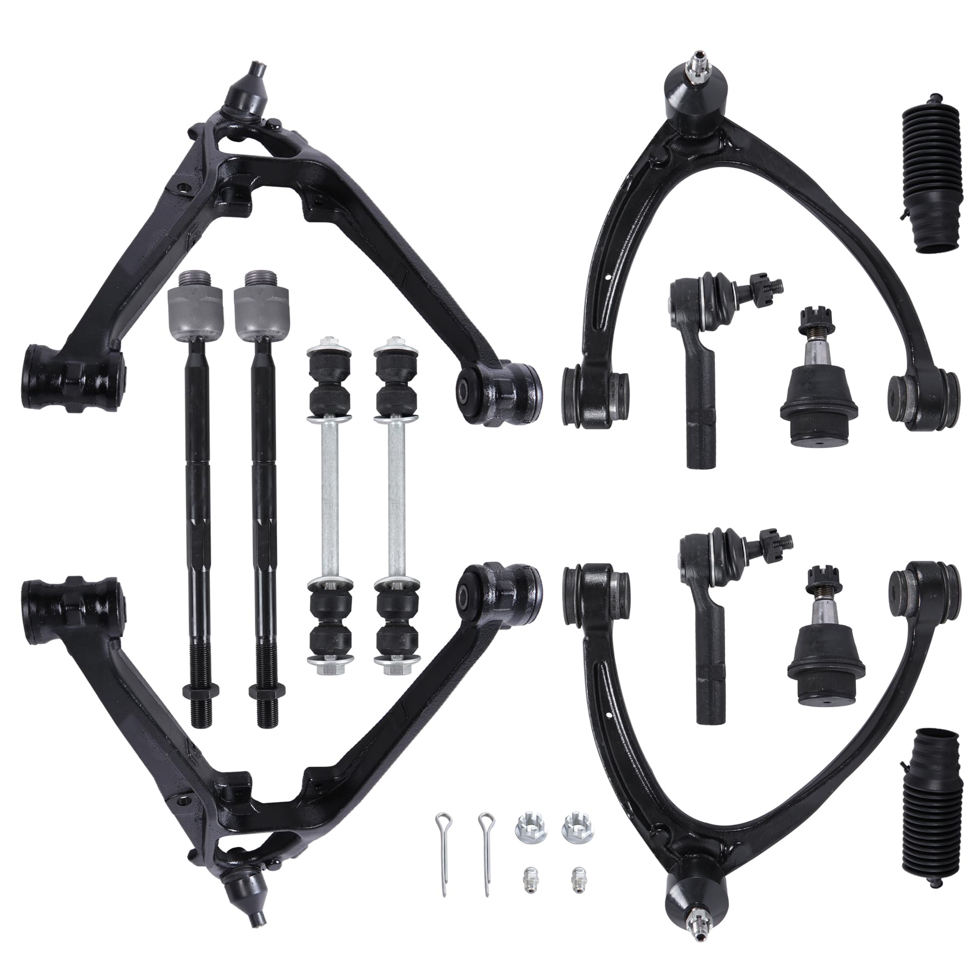 EVERESTWAY Front Suspension kit Upper/Lower Control Arm with Lower Ball ...