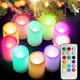 Amazon.com: Multi Color Changing Votive Flameless Candles with Remote ...