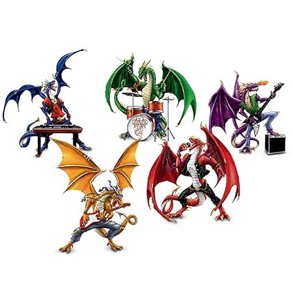 Ultimate Dragon Rock Band Figurine Collection: Fiery Youngbloods ...