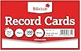 Silvine 8x5" White Record Cards - Plain, 100 cards per pack. Ref 785 ...