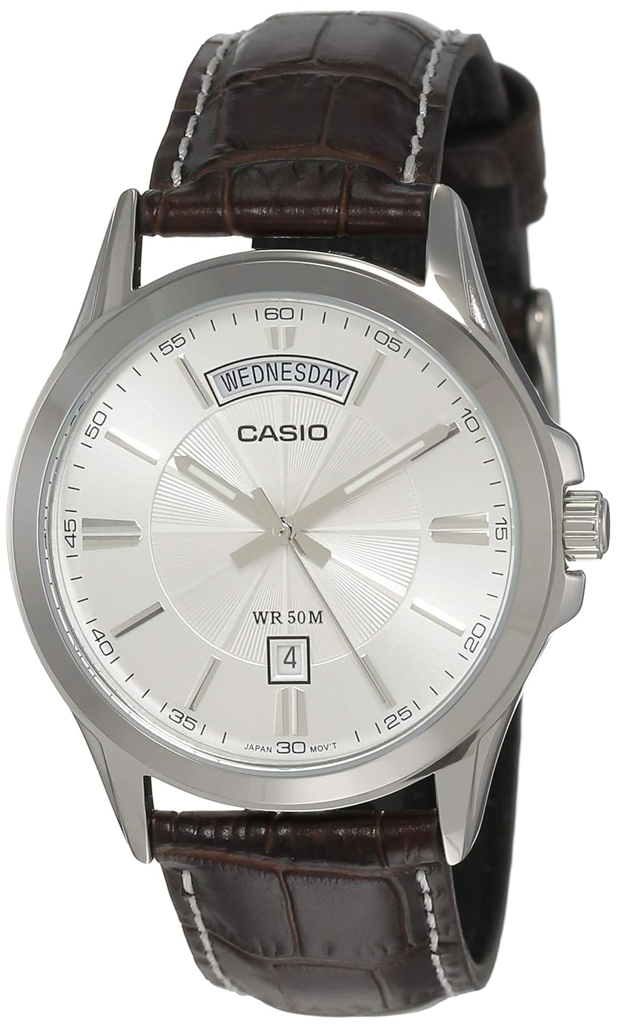 Buy Casio Enticer Analog Silver Dial Men's Watch - MTP-1381L-7AVDF (A845) at Amazon.in